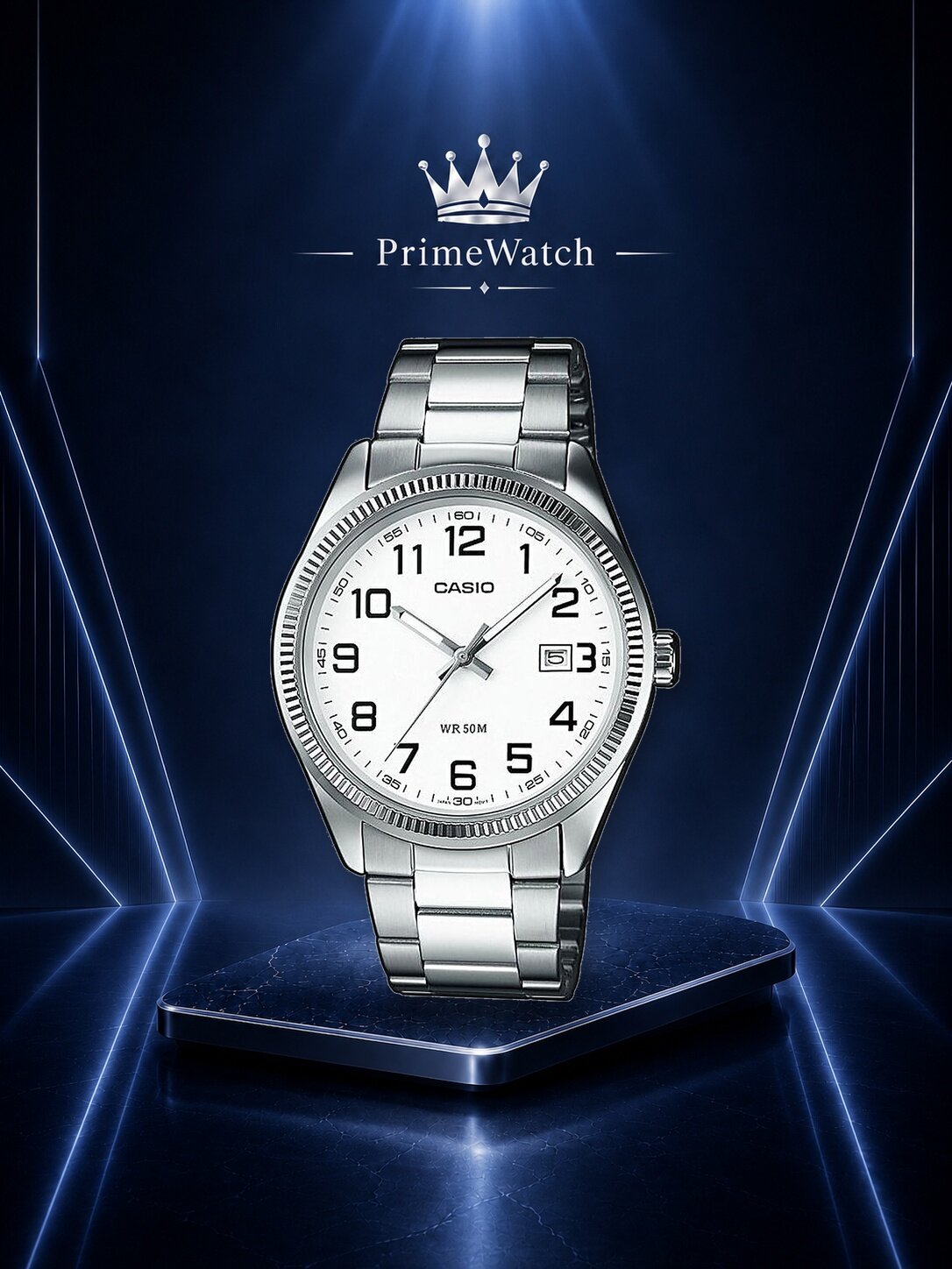Наручные часы CASIO Collection, белый/серебряный