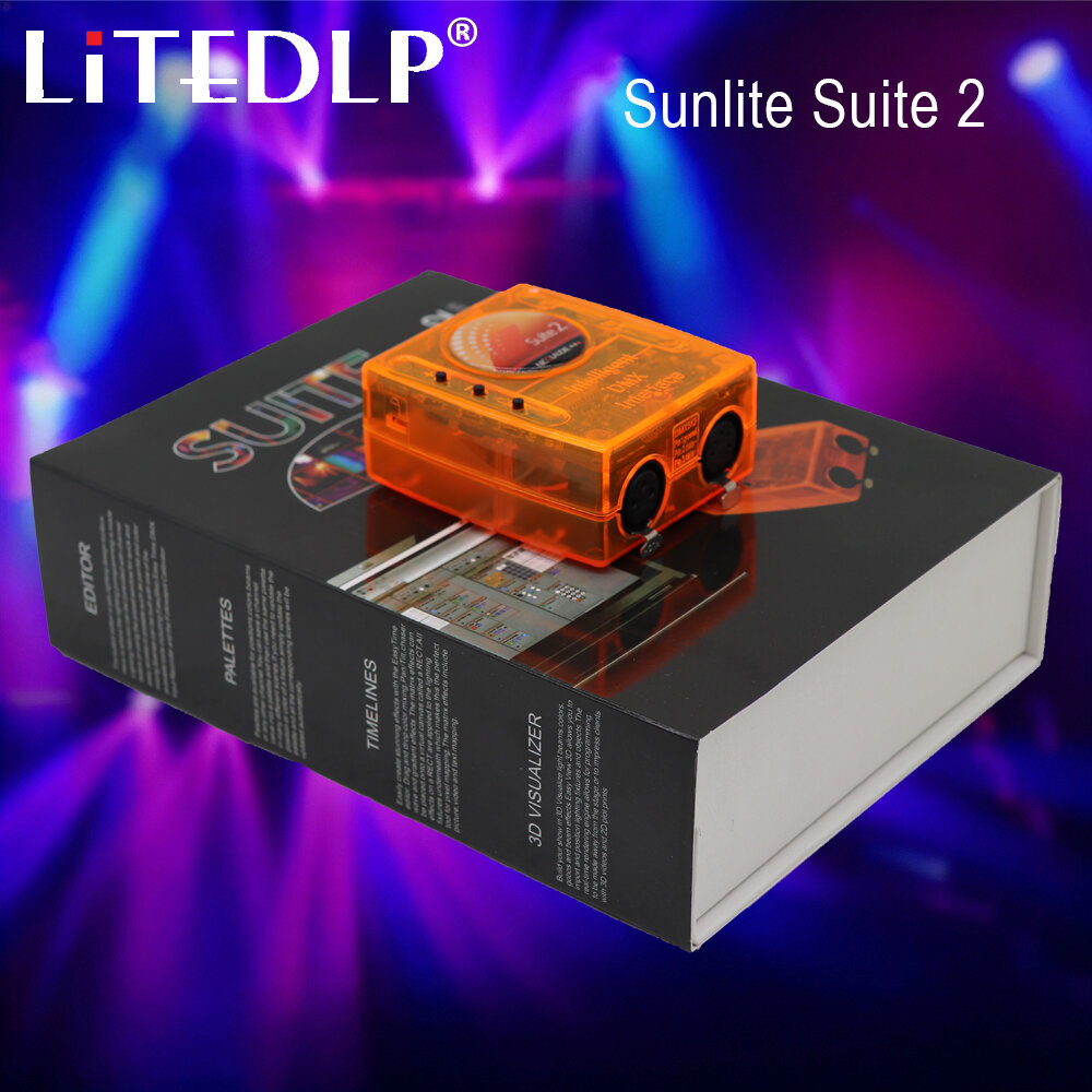 Sunlite Suite2 FCUSB Контроллер сценического освещенияНесколько декодеров DMX Встроенные сцены с эффектами; Совместимость artnet