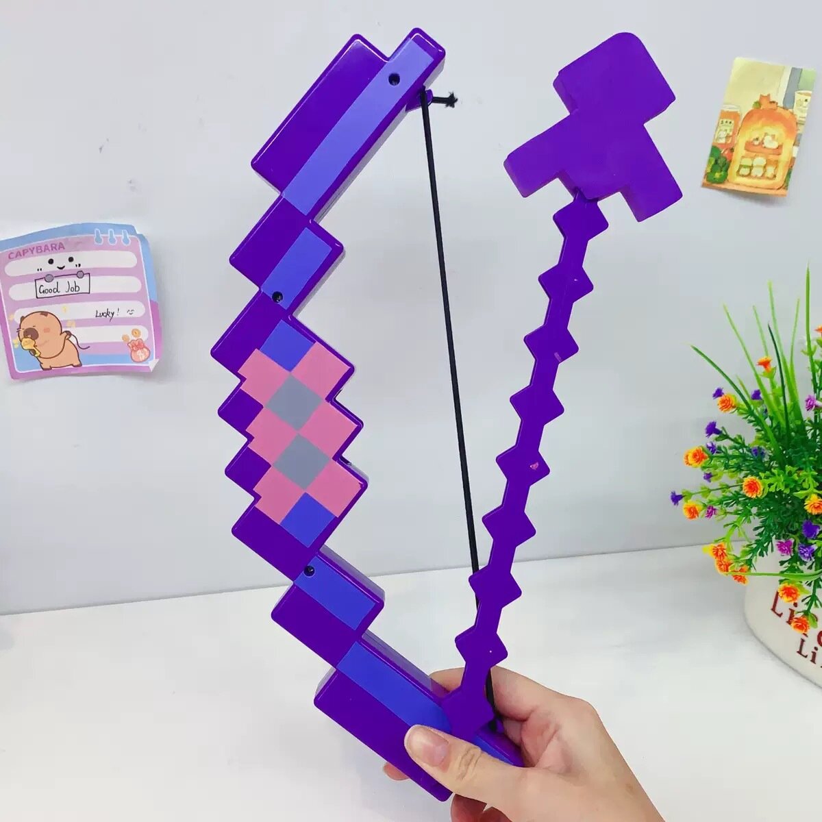 Новая большая игрушка Minecraft: рогатка и лук со стрелами, детская игрушка для игр на улице, игра MC для мальчиков.