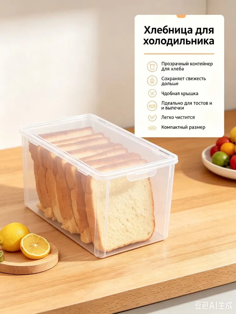 Хлебница, 21.3 см х 14.7 см х 12.7 см