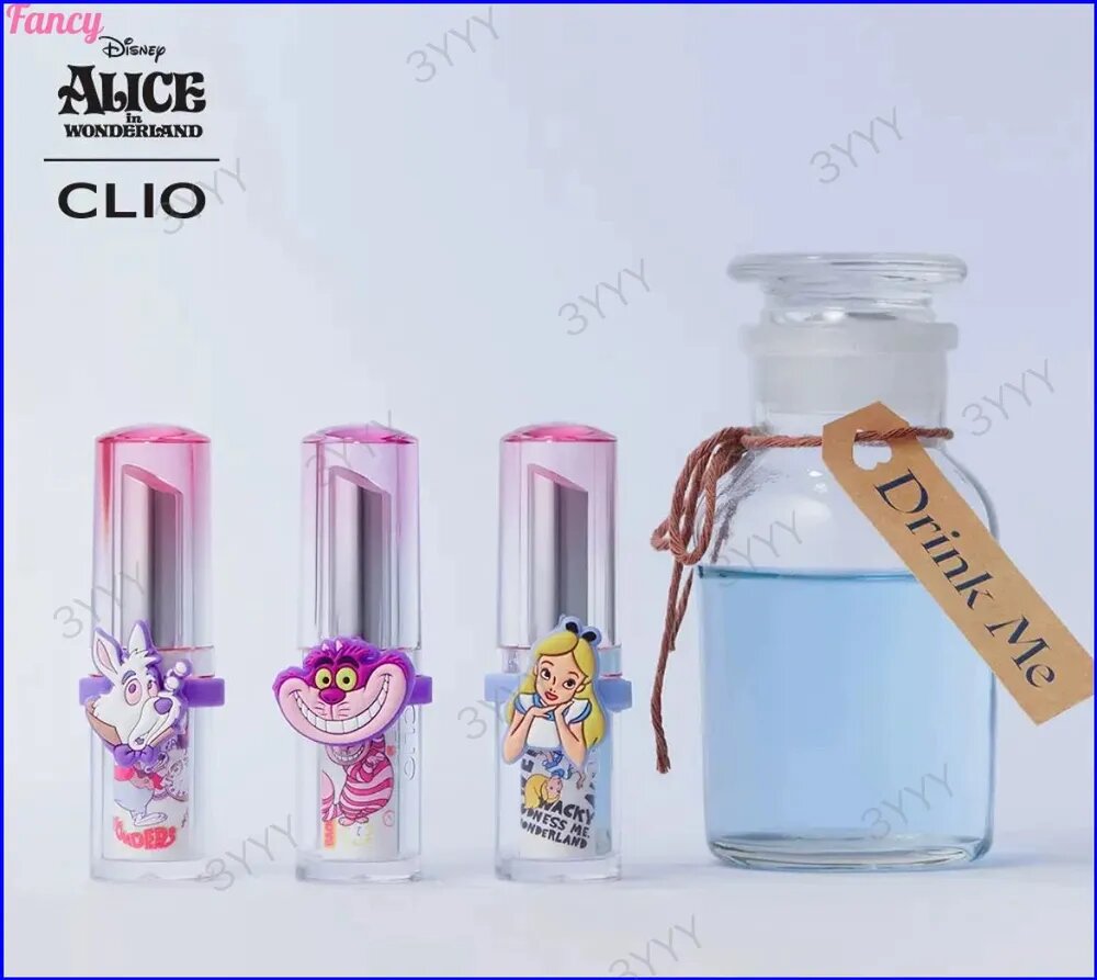 Увлажняющая глазурь с водой популярной серии CLIO Alice, легкий блеск для губ в оттенке Muse Rose
