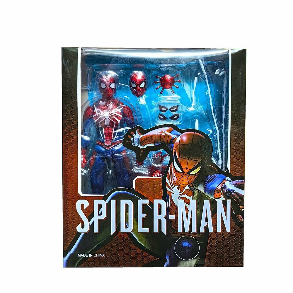 Фигурка Marvel Spider-Man PS4, коллекционная модель PVC, шарнирная, в классической красно-синей расцветке