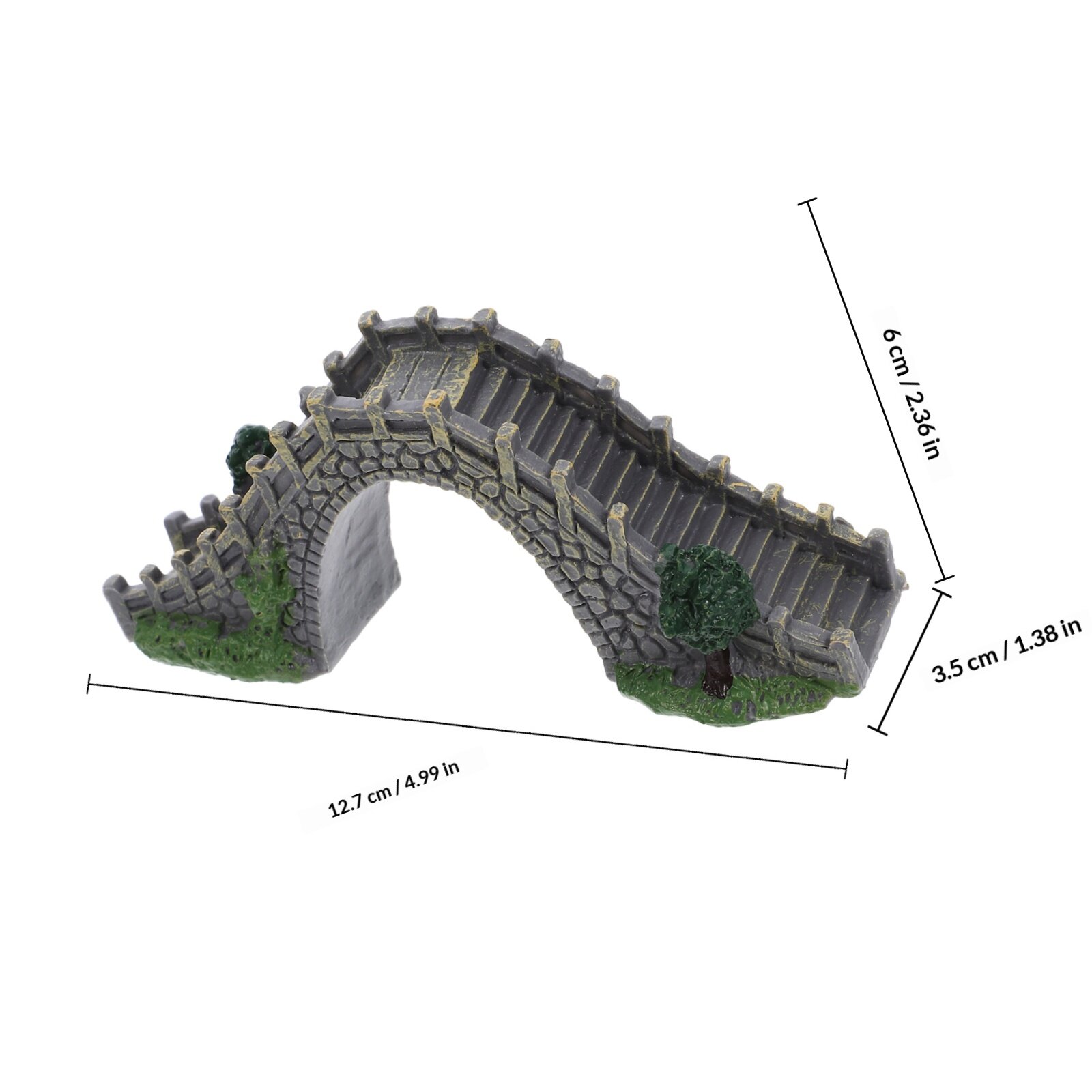 2 Штуки Миниатюрный Мостик Для Декора Сада И Мини Сцены 12.70X6.00X3.50Cm