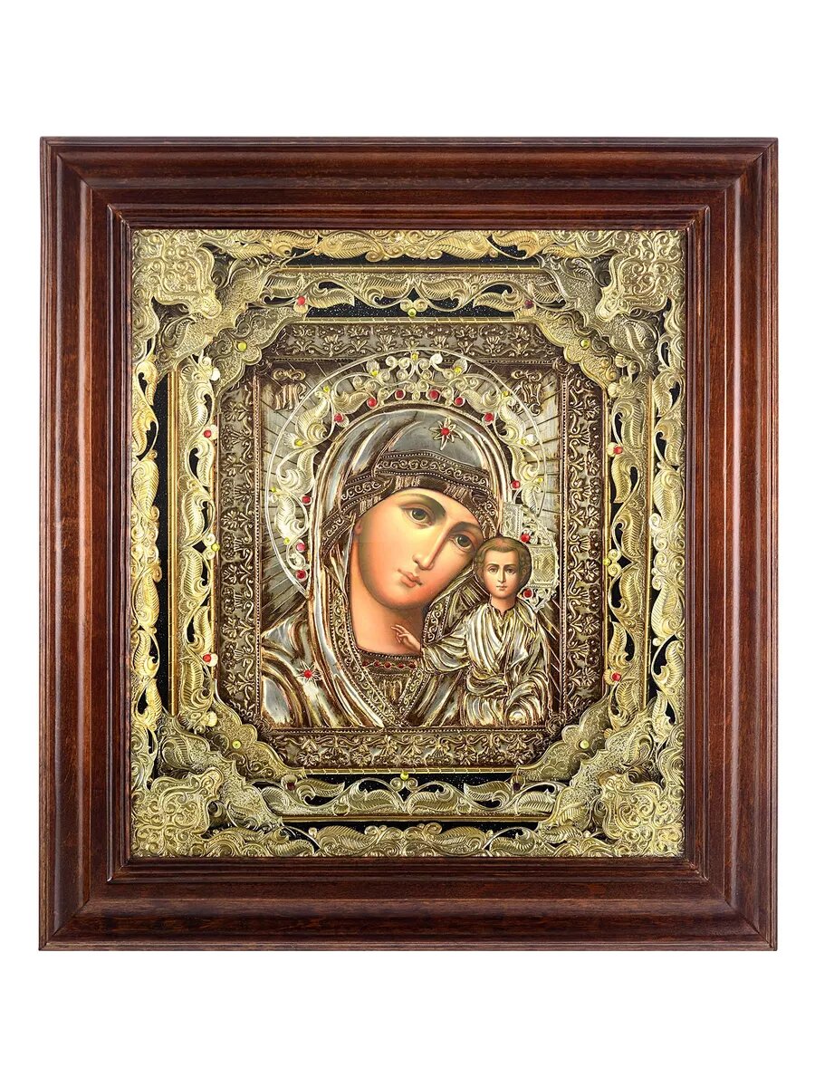 Икона в киоте "Богоматерь Казанская" 57х62 см
