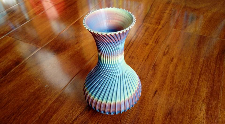 Ваза декоративная дизайнерская, 3D-печать, 3DOPRU арт. VASE-TV-1946289