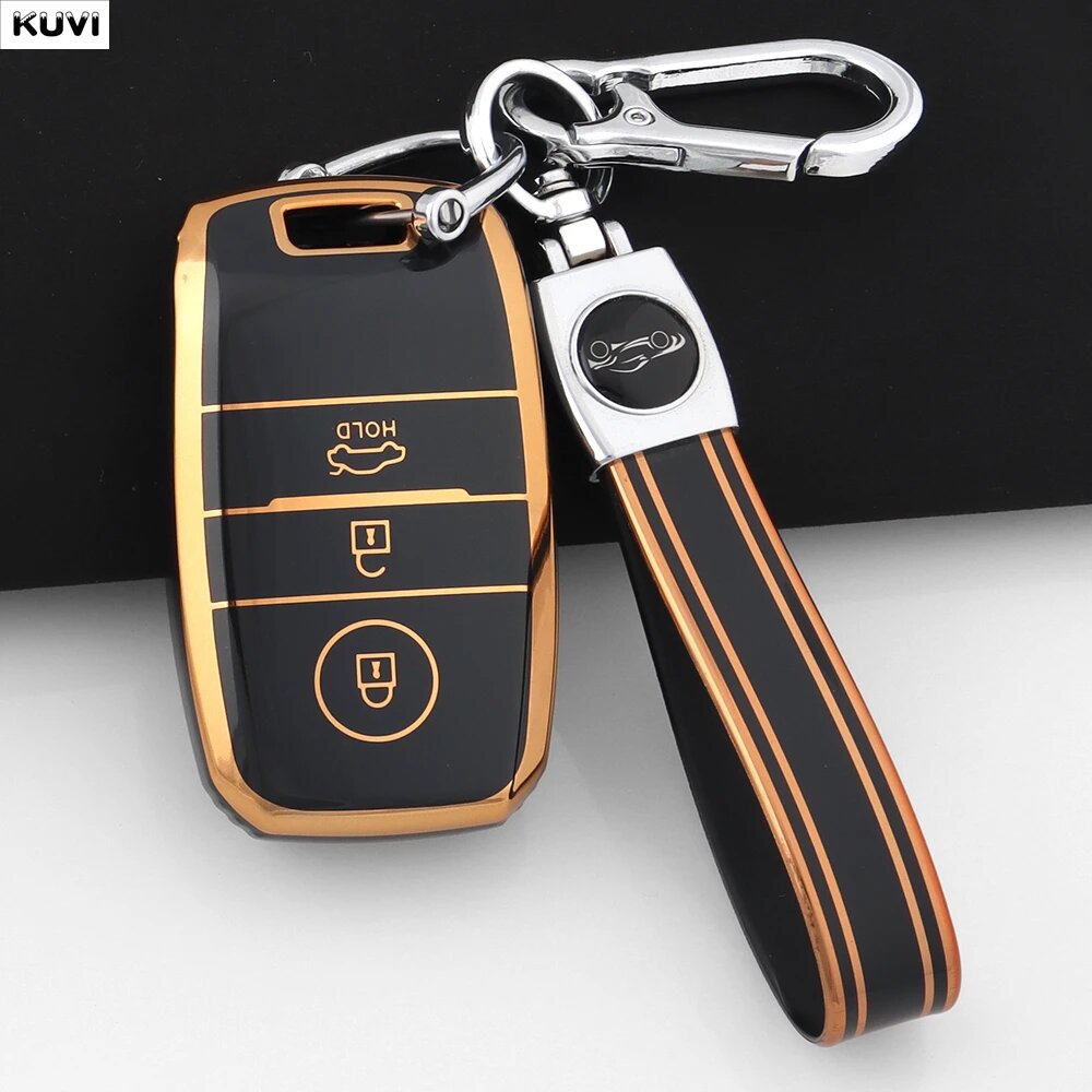Чехол Для Автомобильного Ключа Из ТПУ Для KIA Sportage, Cerato, Optima, K2, K3, K4, K5, Black Set 3