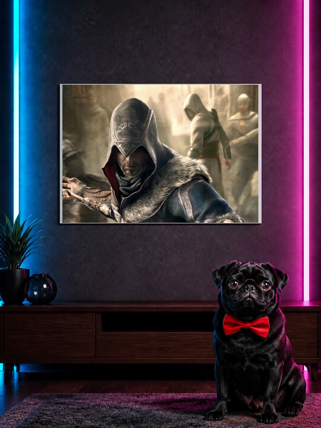 Плакат Assassin's Creed — панорамный игровой арт для тема A3