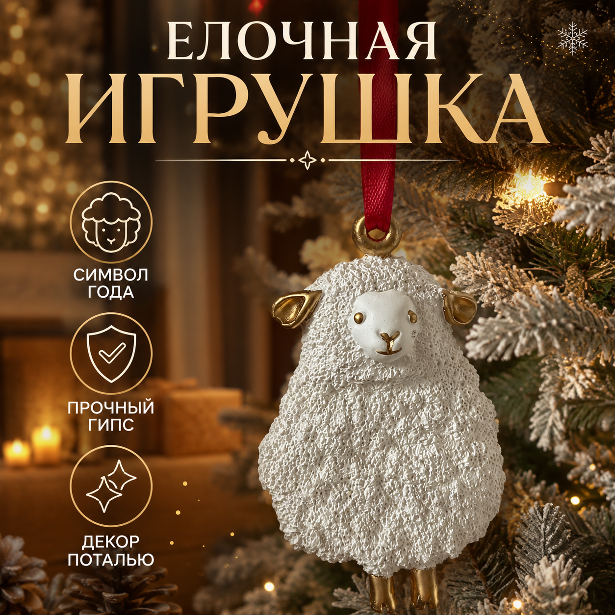 Елочное украшение Овечка Маруся