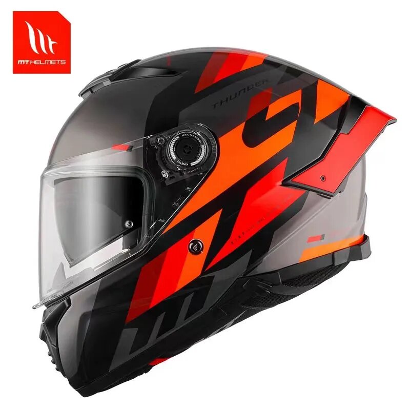 MT HELMETS Мотошлем, цвет: черный, красный, размер: L