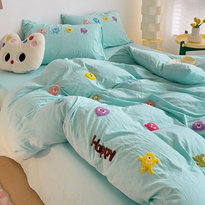 Комплект постельного белья LE FLEUR из хлопка класса А с принтом, 180×220 см и 200×230 см