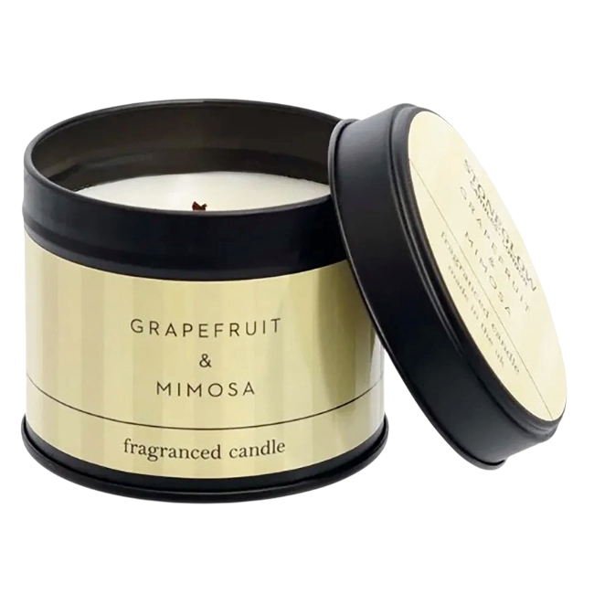 Парфюмированная свеча Stoneglow Grapefruit and Mimosa 180 гр / Грейпфрут Мимоза