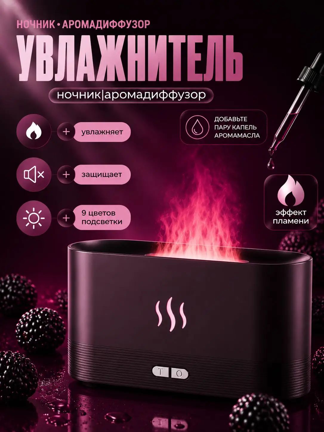 Аромалампа Для Эфирных Масел Электрическая; Аромадиффузор Для Дома