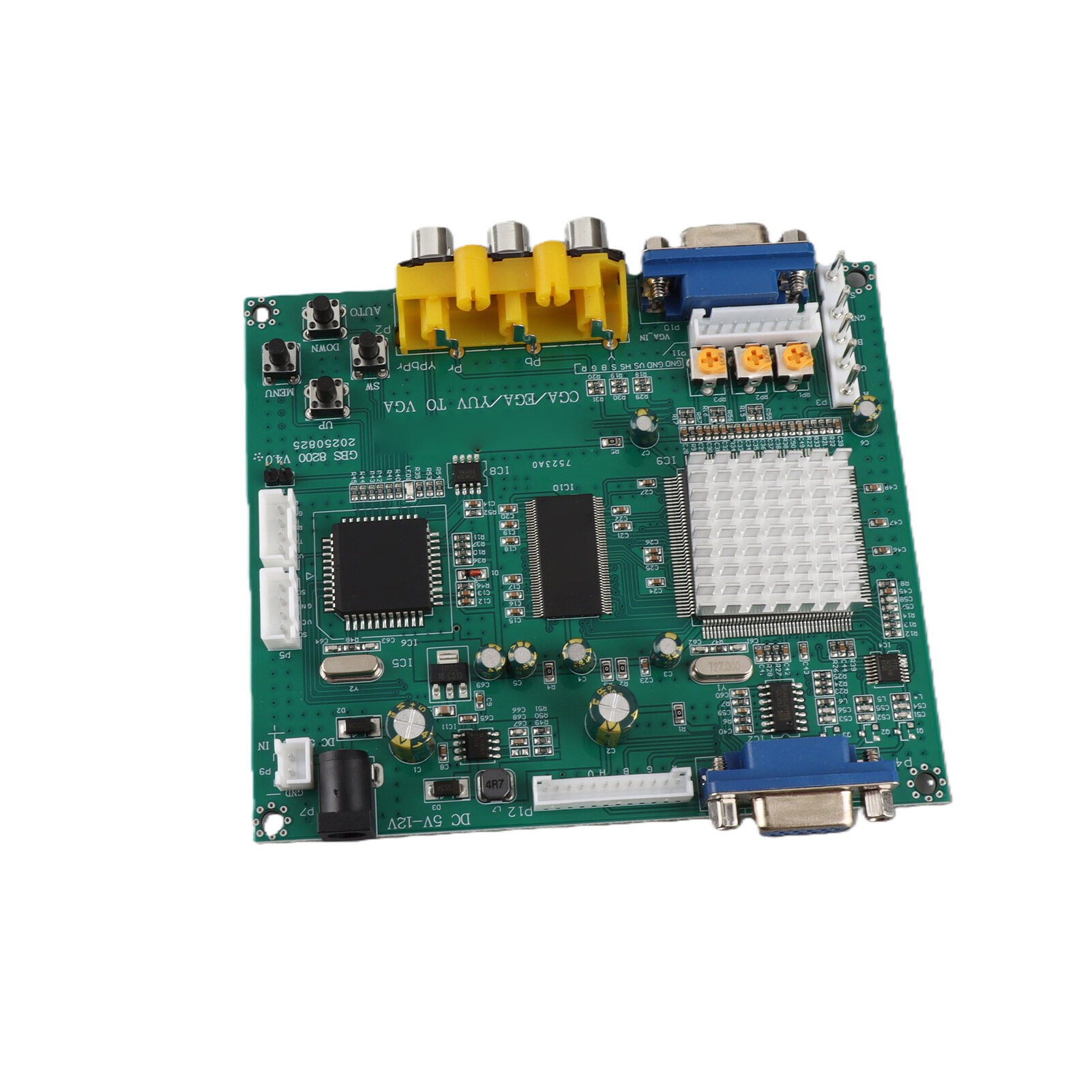 Портативный оригинальный GBS8200 5 В, активный низкий 1-канальный релейный модуль, плата CGA / EGA / YUV / RGB в VGA, видеоконвертер для аркадных игр для ЭЛТ-монитора, ЖК-монитор, PDP-монитор