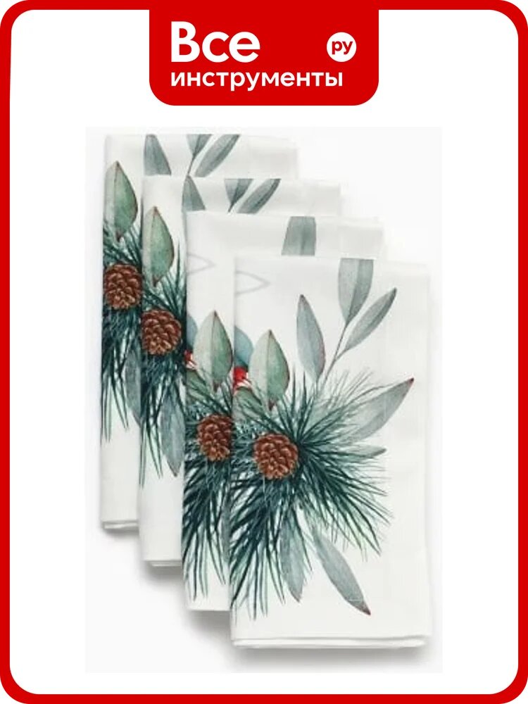 Набор салфеток Этель New Years treat 40х40 см, 4 шт 100% хлопок, саржа 190 г/кв. м 10554241
