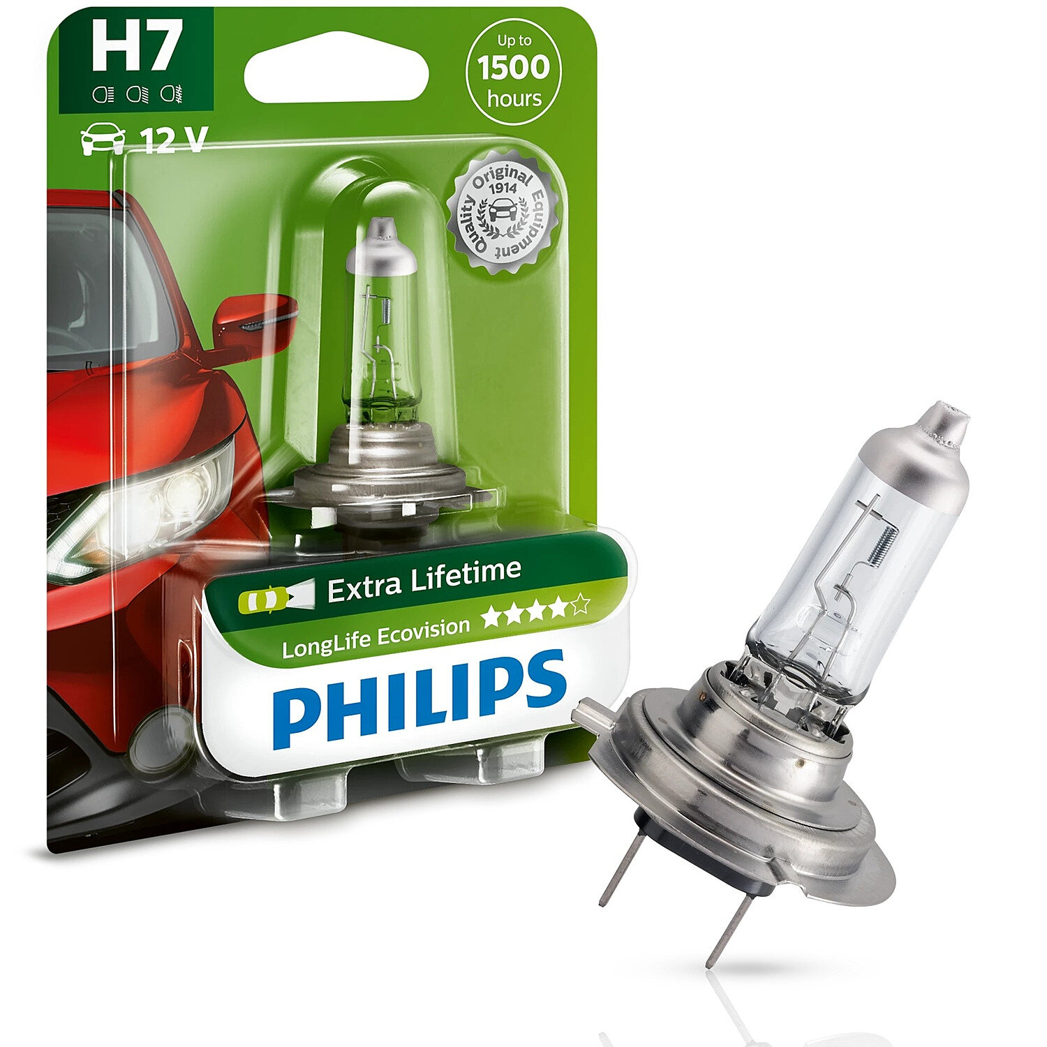 Лампа Philips LongLife EcoVision H7 12V 55W 12972LLECOB1