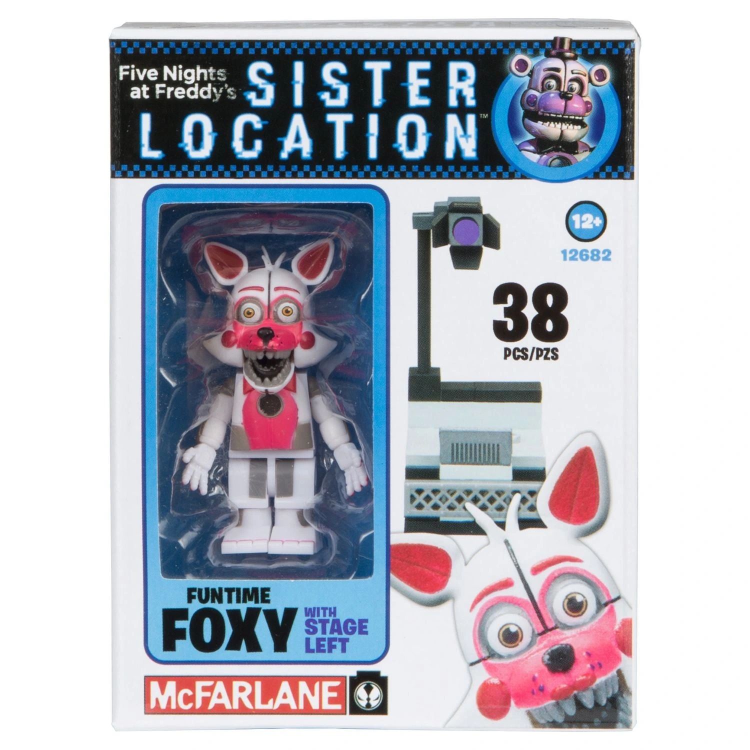 Конструктор McFarlane Five Nights at Freddy's: Фантайм Фокси со сценой (Funtime Foxy with Stage Left) FNAF, 38 деталей, фигурка