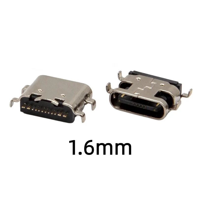 NIUKETAT разъем Type-C для пайки USB 3.1 12/16 pin 10pcs, 1.6mm