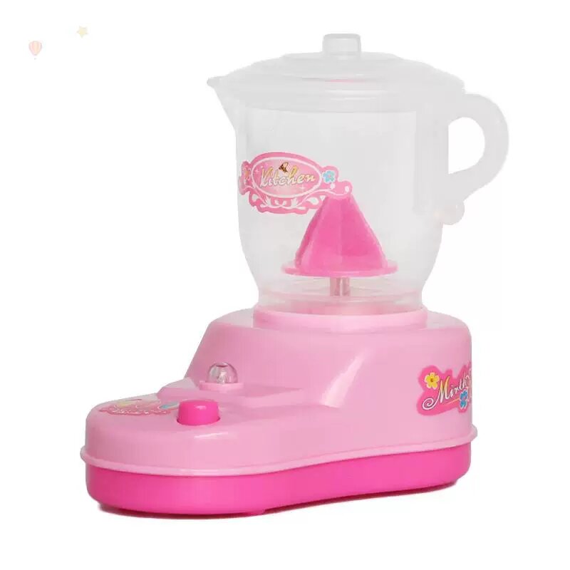 Мини-соковыжималка-игрушка для детей, розовый цвет, подходит для 3-4 лет, реалистичная пластиковая ролевая игрушка