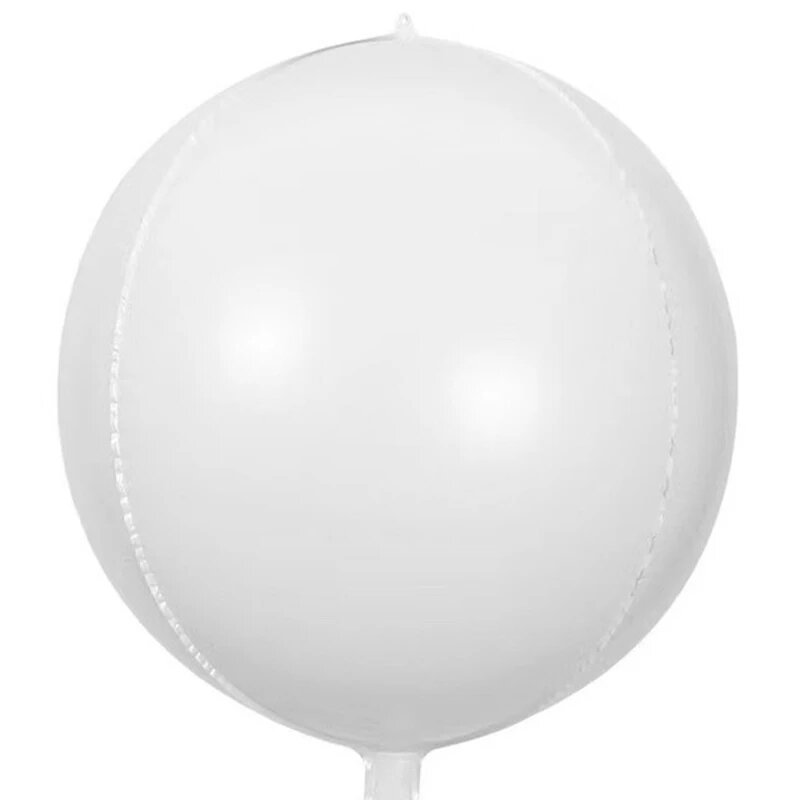 Королевские синие 4D круглые фольгированные шары MicroPlush Белый, White, 32IN-5Pcs
