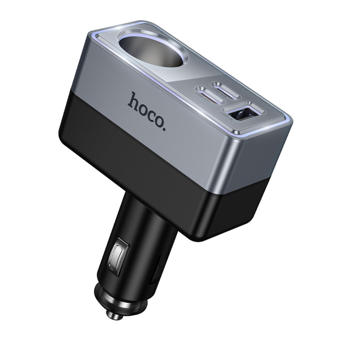 Разветвитель прикуривателя на 1 USB 15W + 2 PD 30W + 1 прикуриватель, Z59A, HOCO, черный