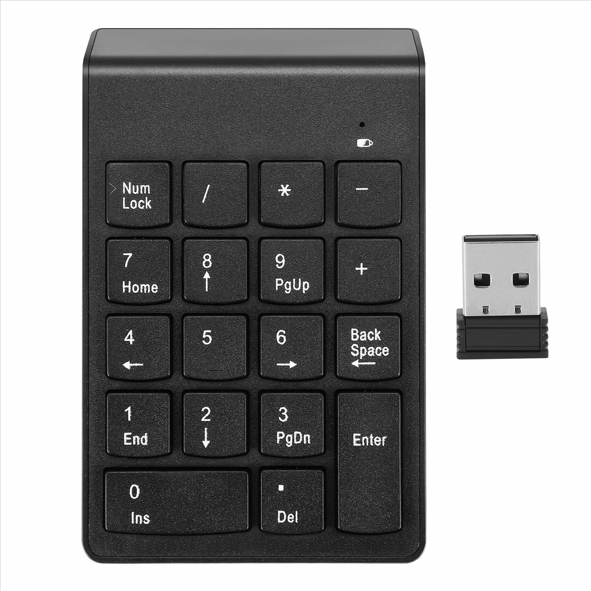 Беспроводная цифровая клавиатура с 18 клавишами Numpad 2,4G мини-USB-приемником Цифровая для ноутбука Ноутбук, настольны