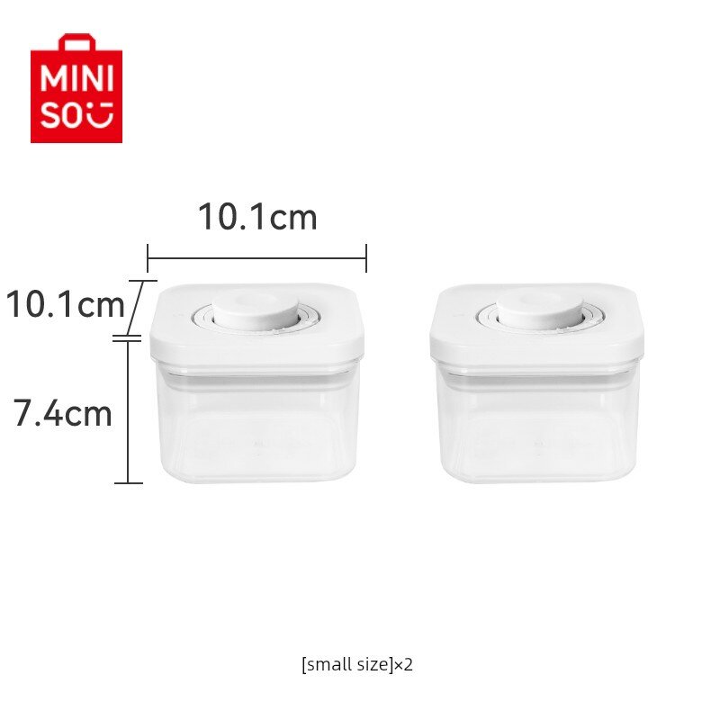Контейнер MINISO Press-Seal для хранения продуктов, кухонный контейнер для круп и фруктов. Банка с нажимной крышкой,