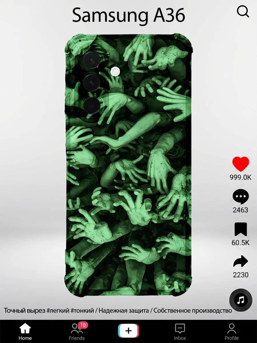 Чехол на iPhone 13 с принтом Зомби руки хоррор