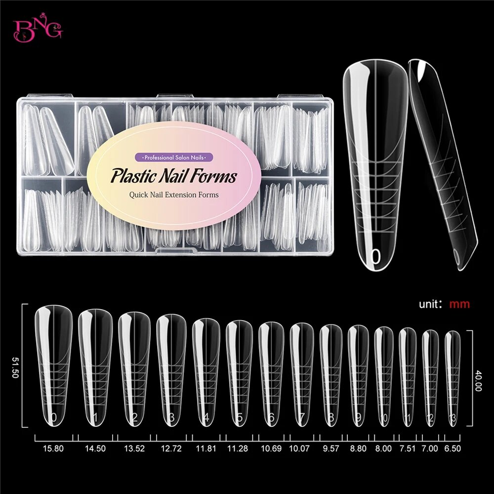 Двойные формы для наращивания ногтей BNG 140 шт. B-140pcs