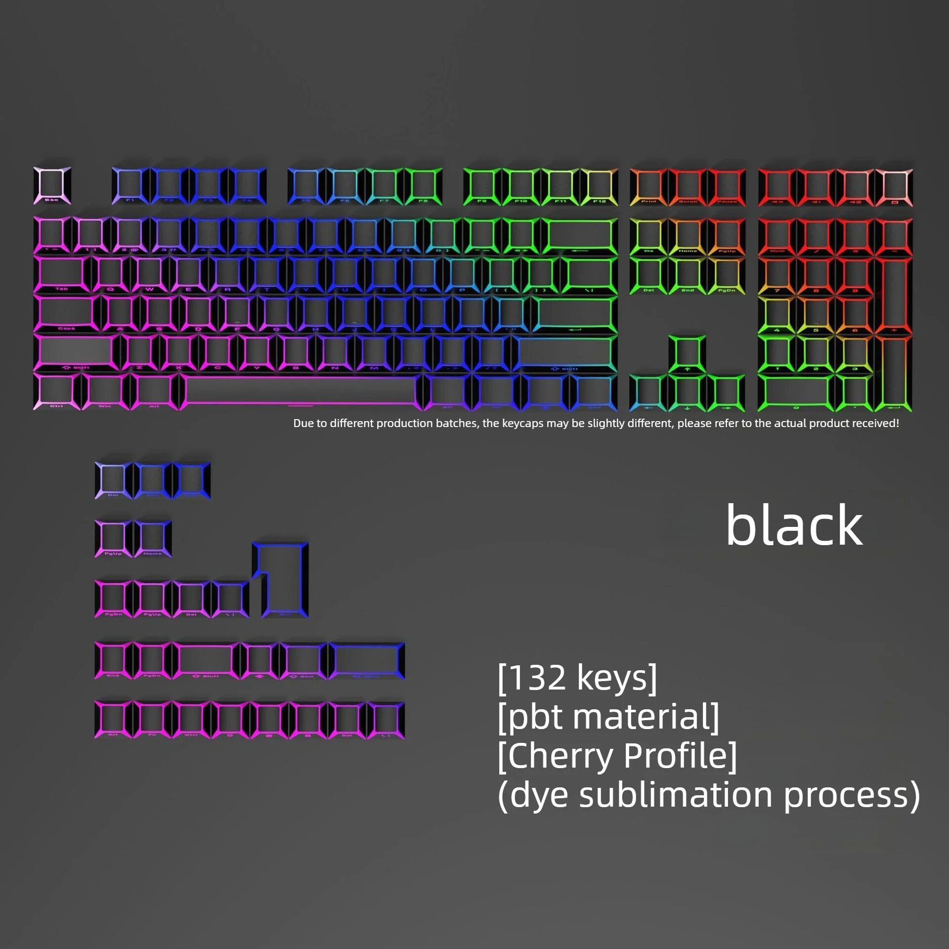 Черно-белые Кейкапы Dark Cool Style для механических клавиатур 60%-100% Черный, Shadow Black-Side