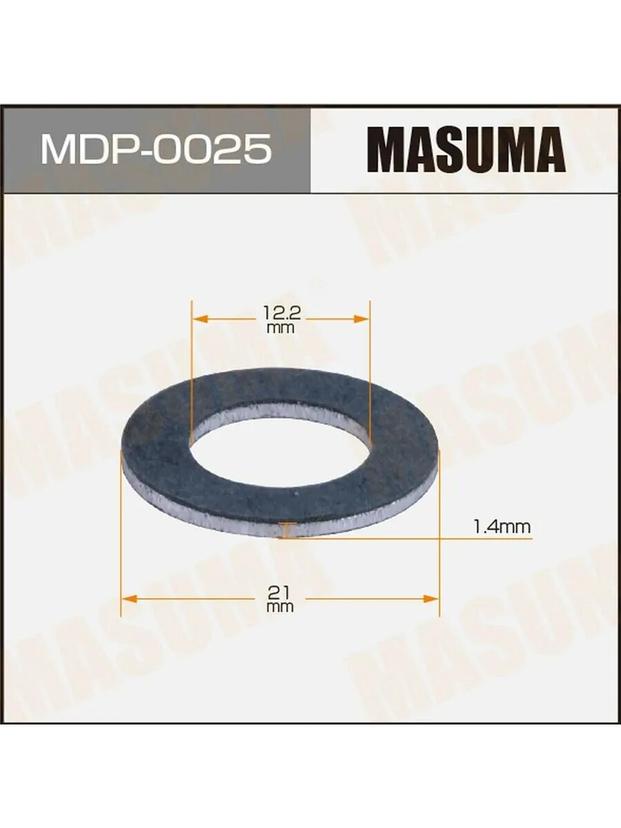 Прокладка сливной пробки масла 12.2x21x1.4 для а/м Toyota, арт. MDP0025