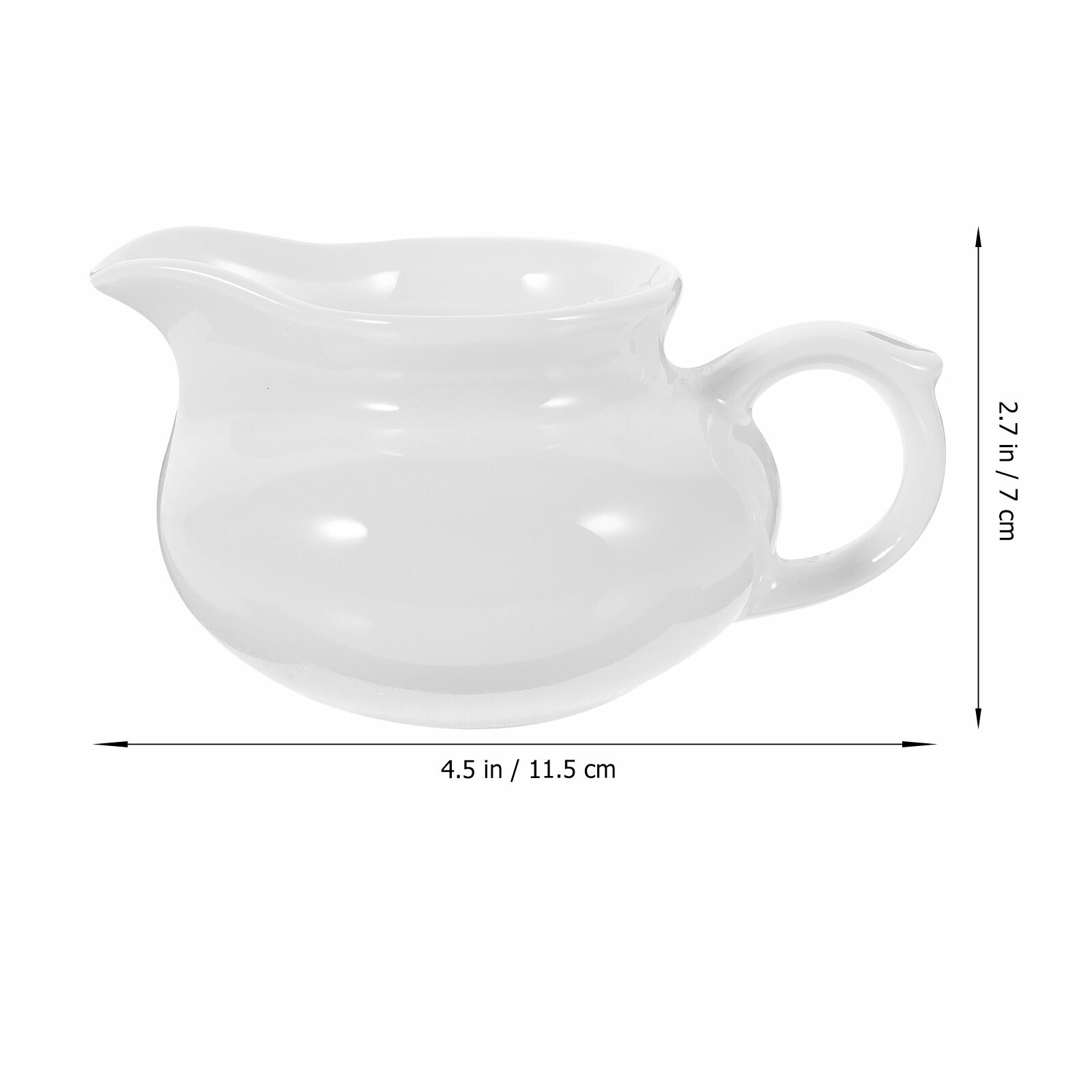 Кружка Для Пенки Из Керамики Белого Цвета Объемом 11.5X8X7Cm
