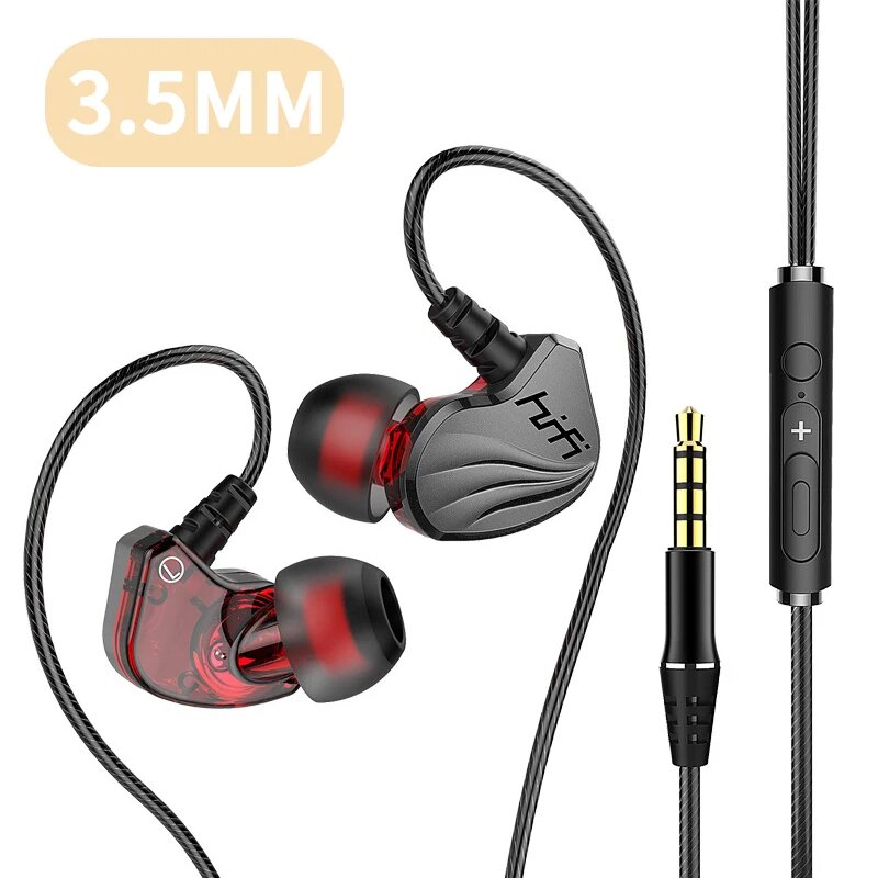 Проводные наушники HiFi 3.5mm Gray S2000