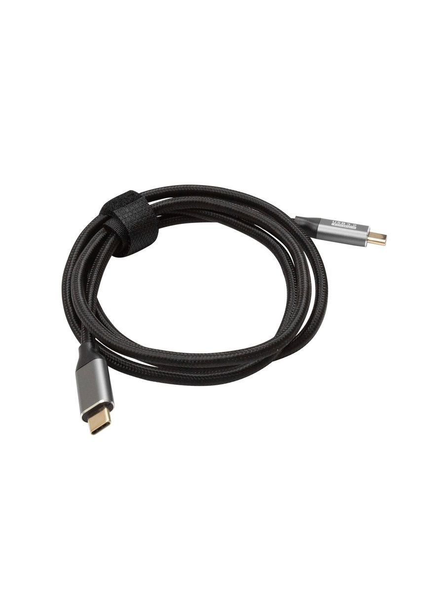 Bion Кабель USB Type-C / Type-C 10 Гбит/c, 1 м, тканевая оплётка, черный BXP-CCP-USBC3.1-CMCM-1M-B