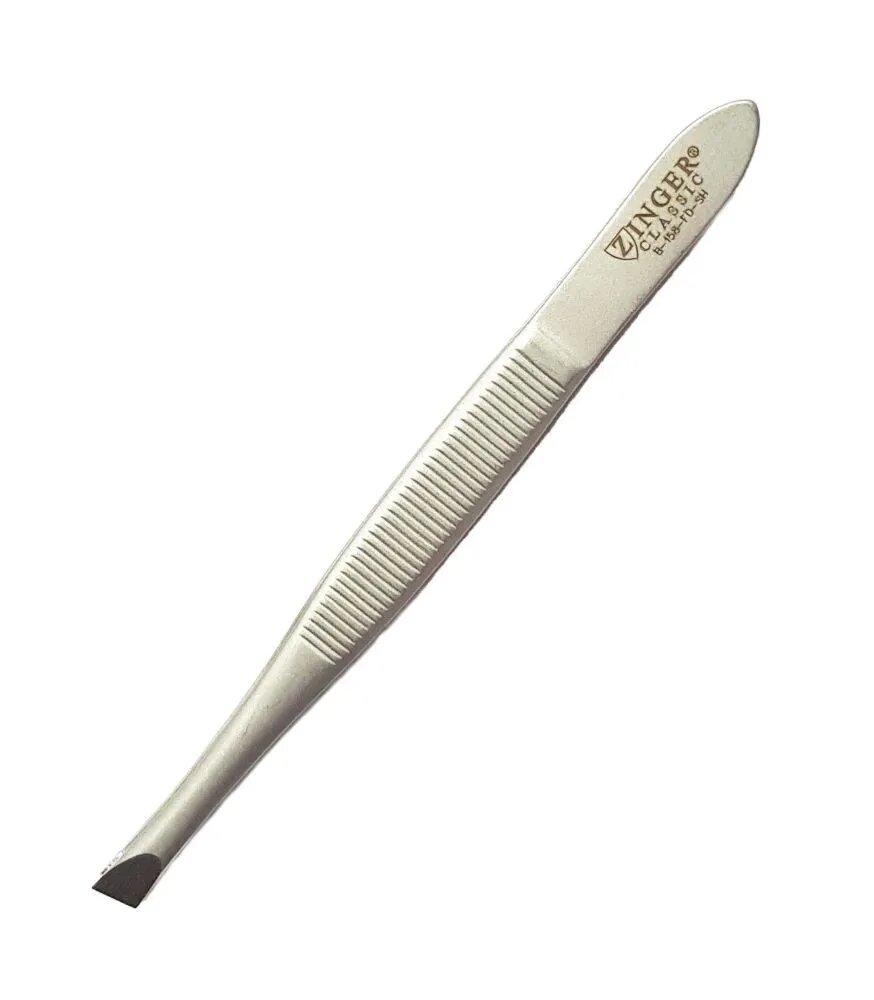 ZINGER Пинцет для бровей скошенный, с ручной заточкой B-158 SH