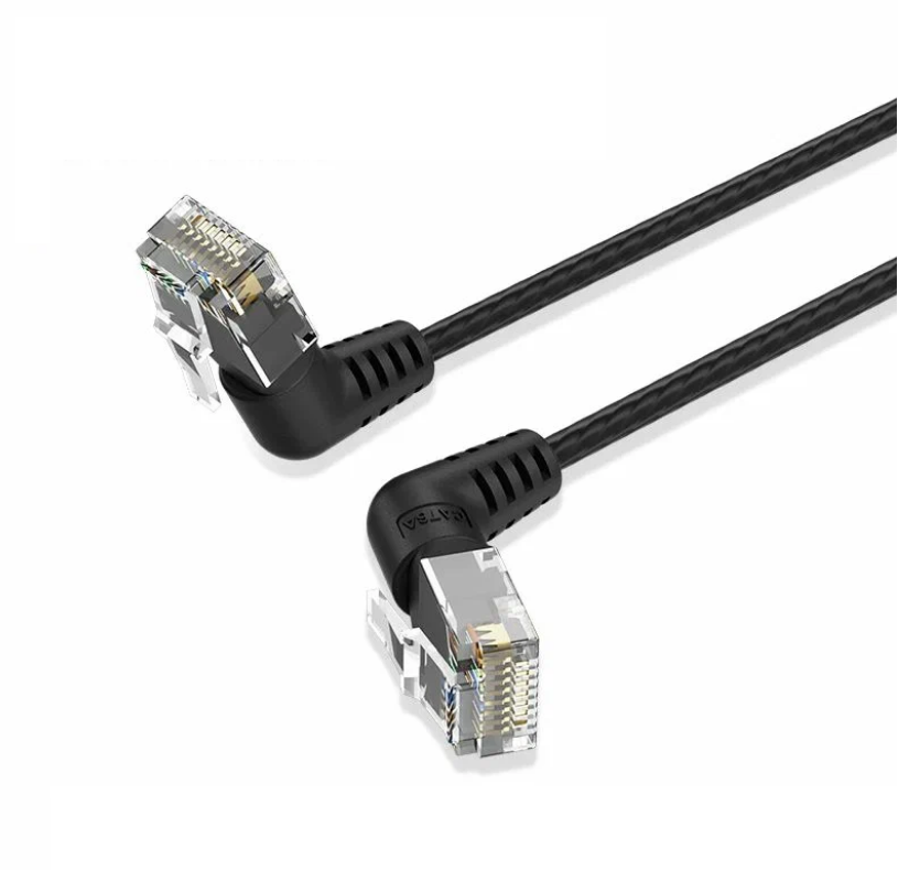 Кабель Ethernet CAT6A 10 Гбит/с, поворот на 90/360 градусов, тонкий сетевой кабель LAN CAT 6A для ПК, PS4, маршрутизатора, кабель RJ45