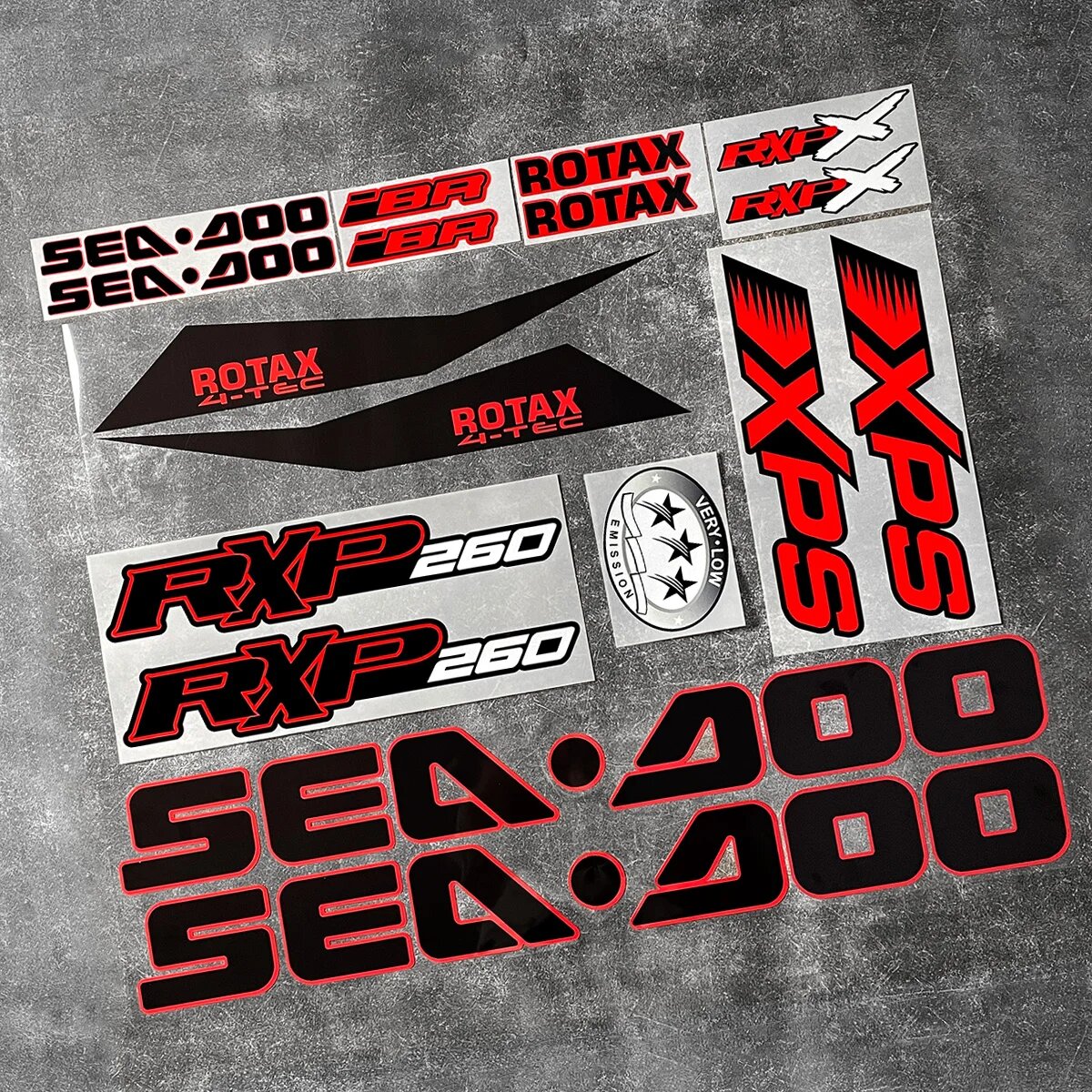 Наклейки для гидроциклов BRP Sea-Doo IBR 300 Красный, for RXP260-Red