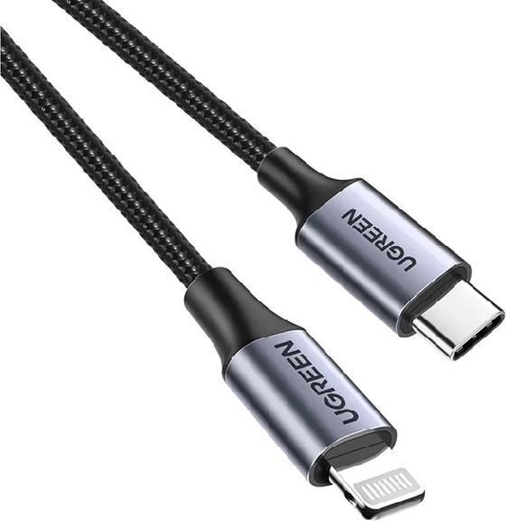 Ugreen Кабель для мобильных устройств Apple Lightning/USB Type-C, 2 м, черный