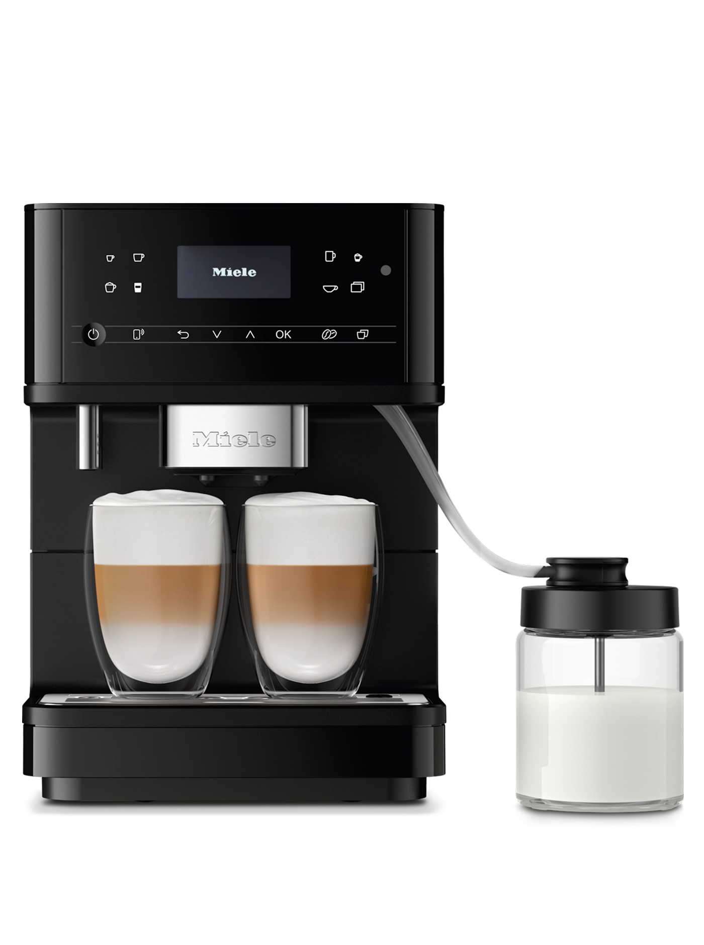 Кофемашина зерновая автоматическая Miele CM 6560 MilkPerfection OBSW с капучинатором