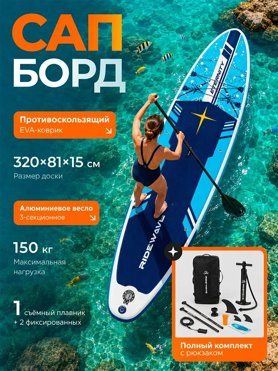 Сапборд надувная доска для плавания с усиленной конструкцией
