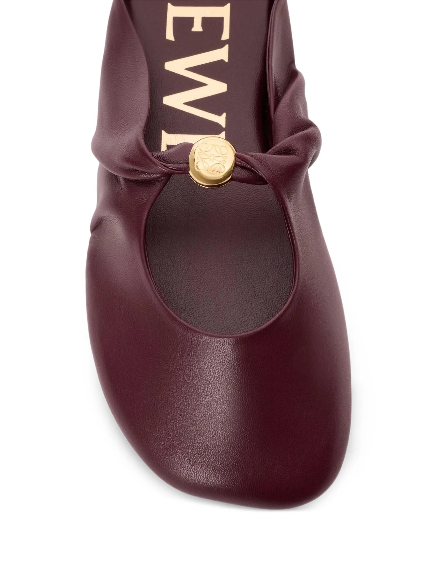 Мюли Loewe Pebble leather mules, размер 40, красный — фото 1