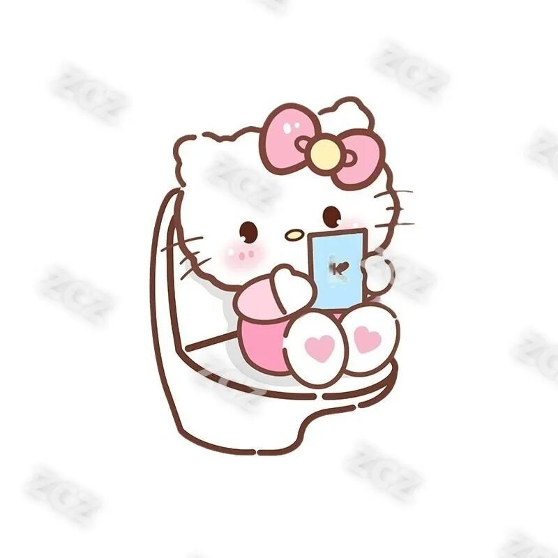 Наклейка-освежитель для туалета среднего размера с рисунком Hello Kitty