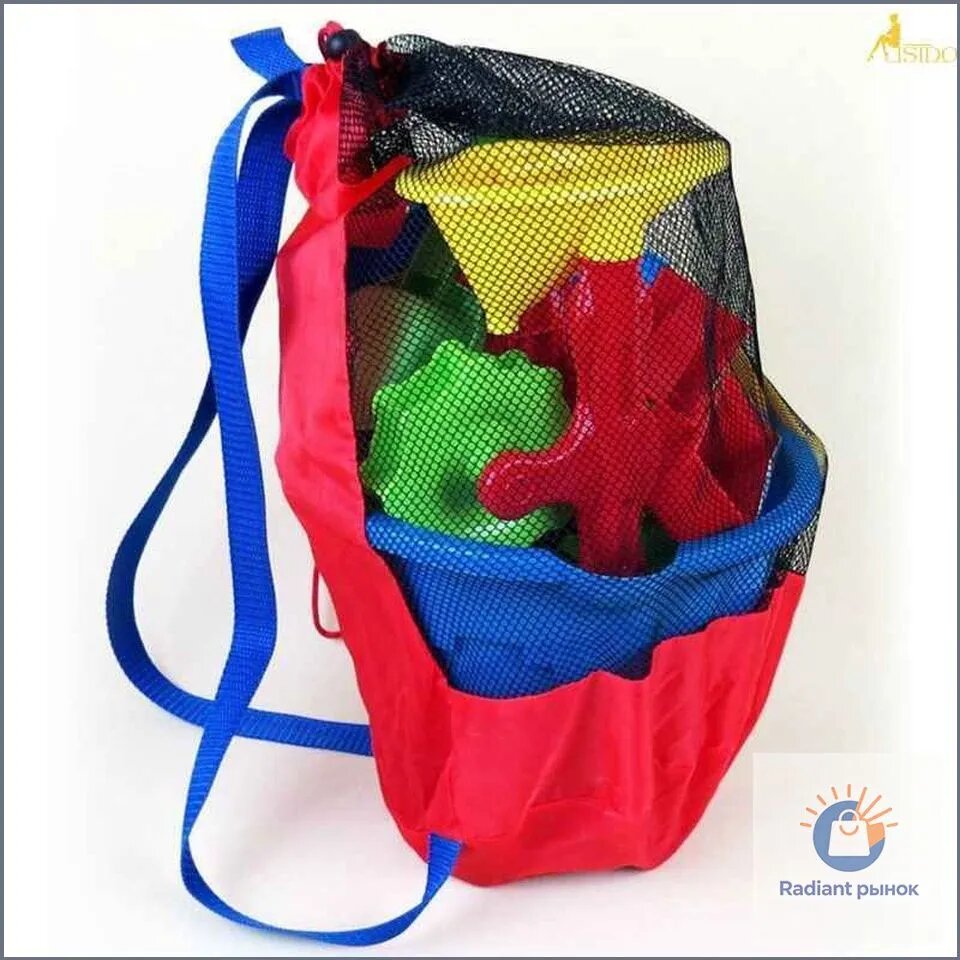 Сетчатая сумка для пляжных игрушек