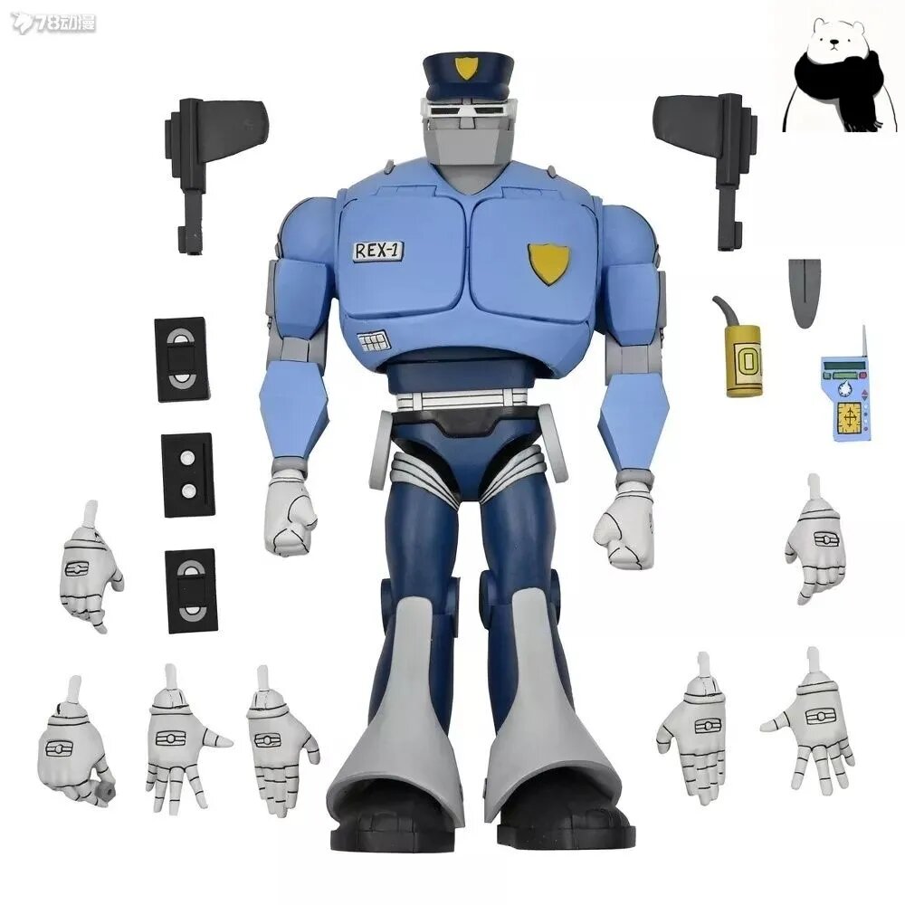 Коллекционная Фигурка полиция Rex-1 / Черепашки-ниндзя NECA 54292 Teenage Mutant Ninja Turtles From the files of pizza squad Rex-1 18 CM