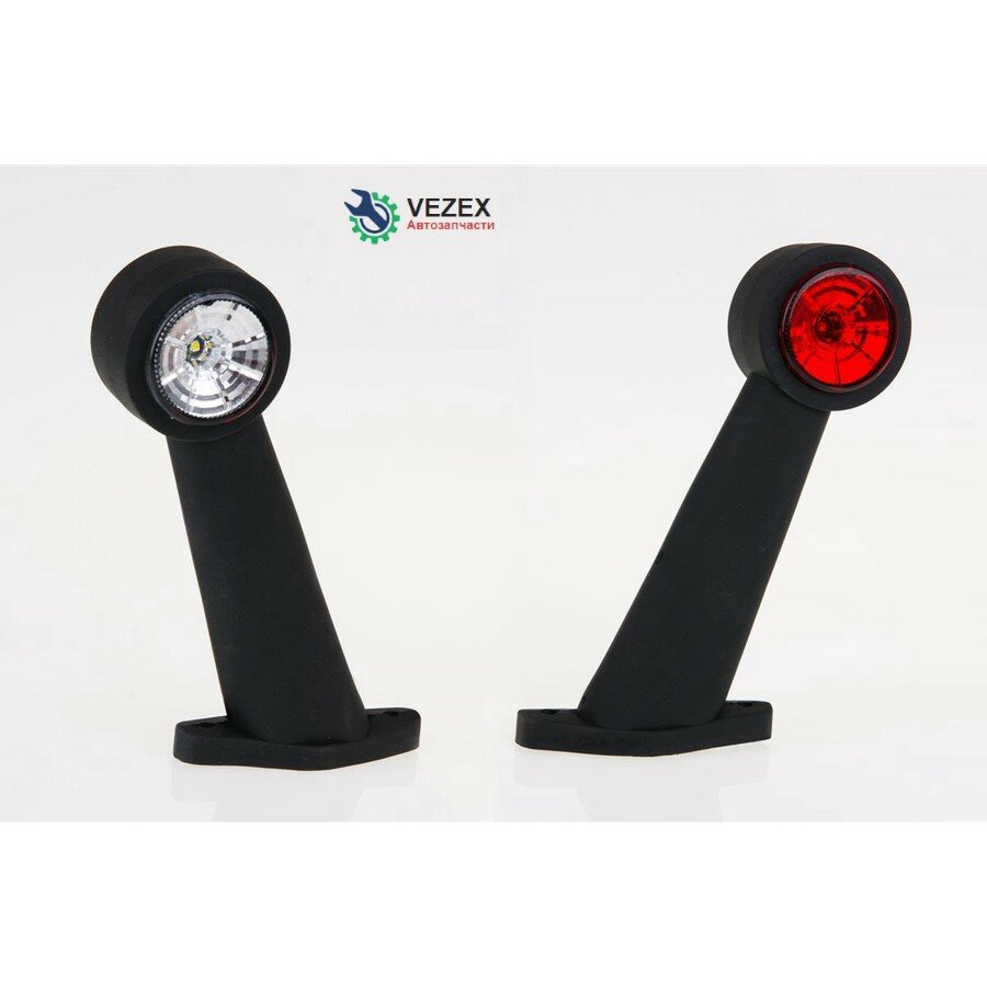FRISTOM FT009ELED фонарь габаритный! рожок LED наклонный, L=195mm, красный/белый 12-36V с кабелем\