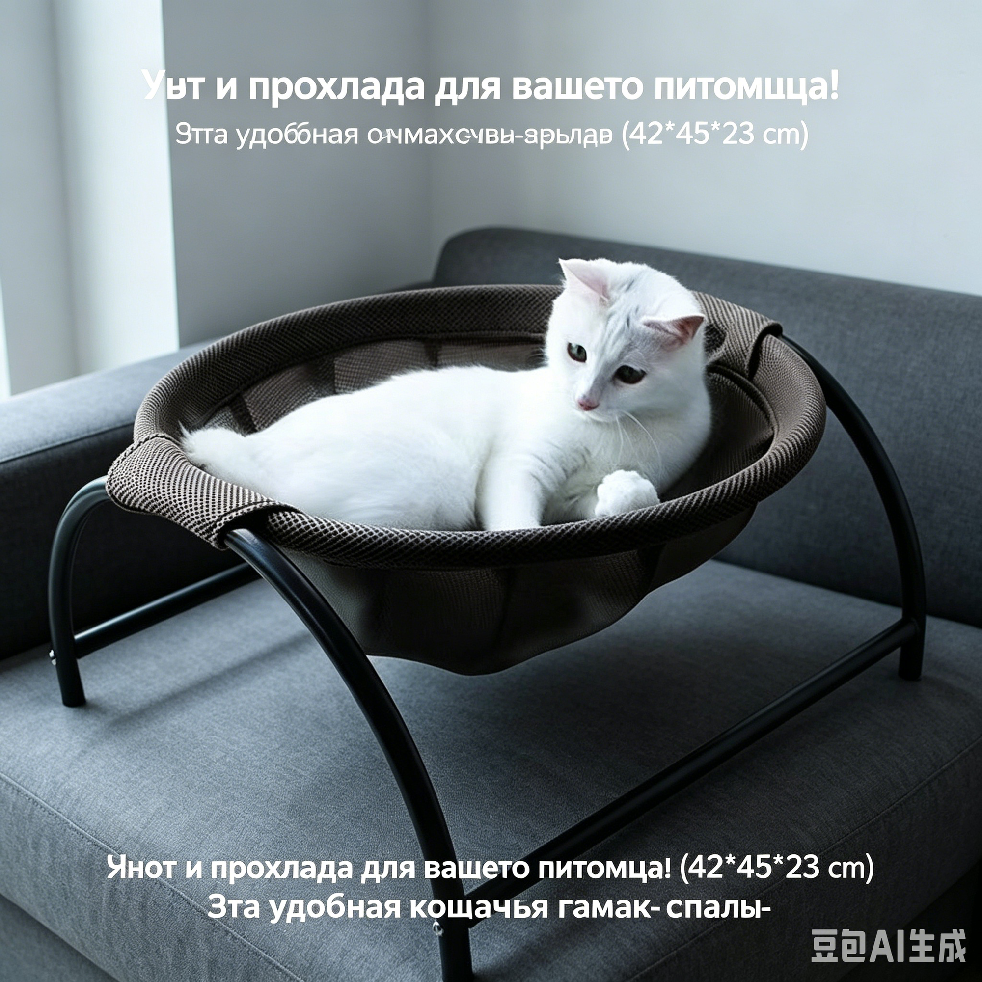 Подвесная корзина-лежанка для домашних животных, съемная и моющаяся сетка, для прохладного лета, 42*45*23 см
