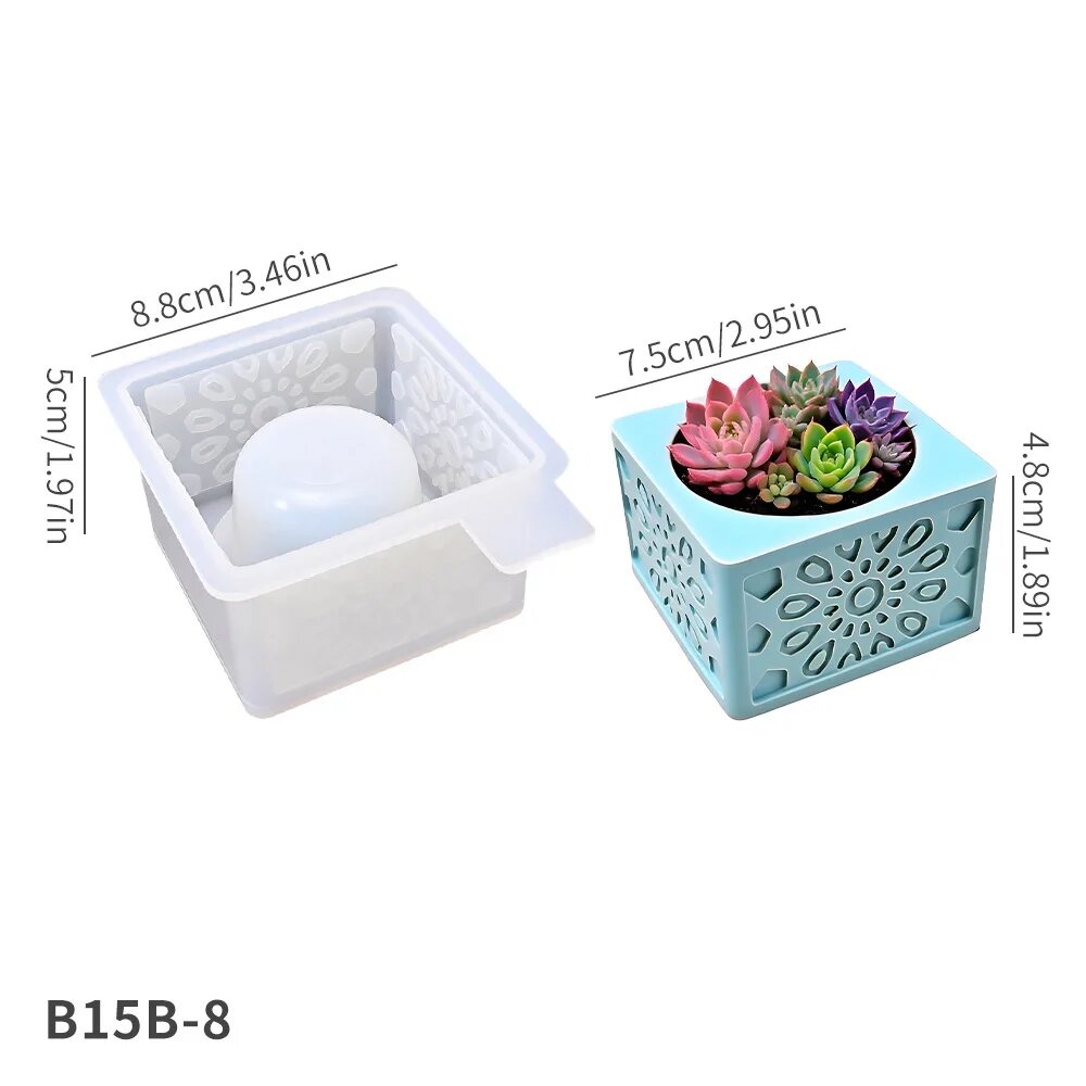Форма для цементных горшков Silicon Mold 5