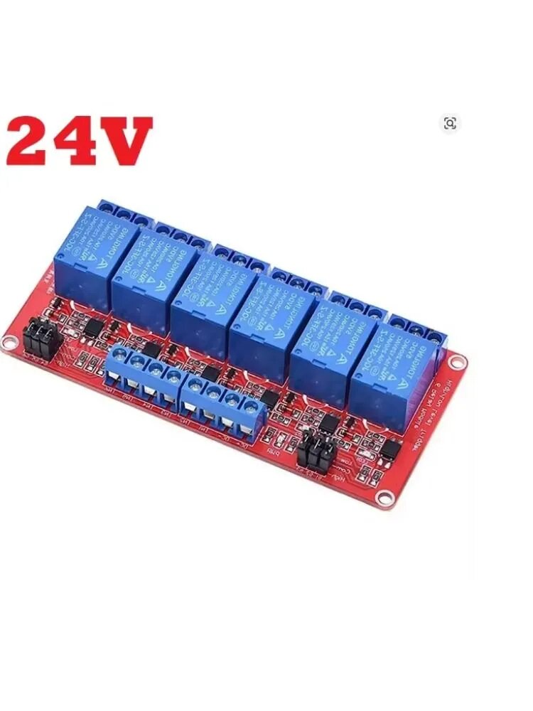 Релейный модуль 1 2 4 6 8 каналов 5V 12V 24V с оптопарой поддержка верхнего и нижнего триггера для Arduino