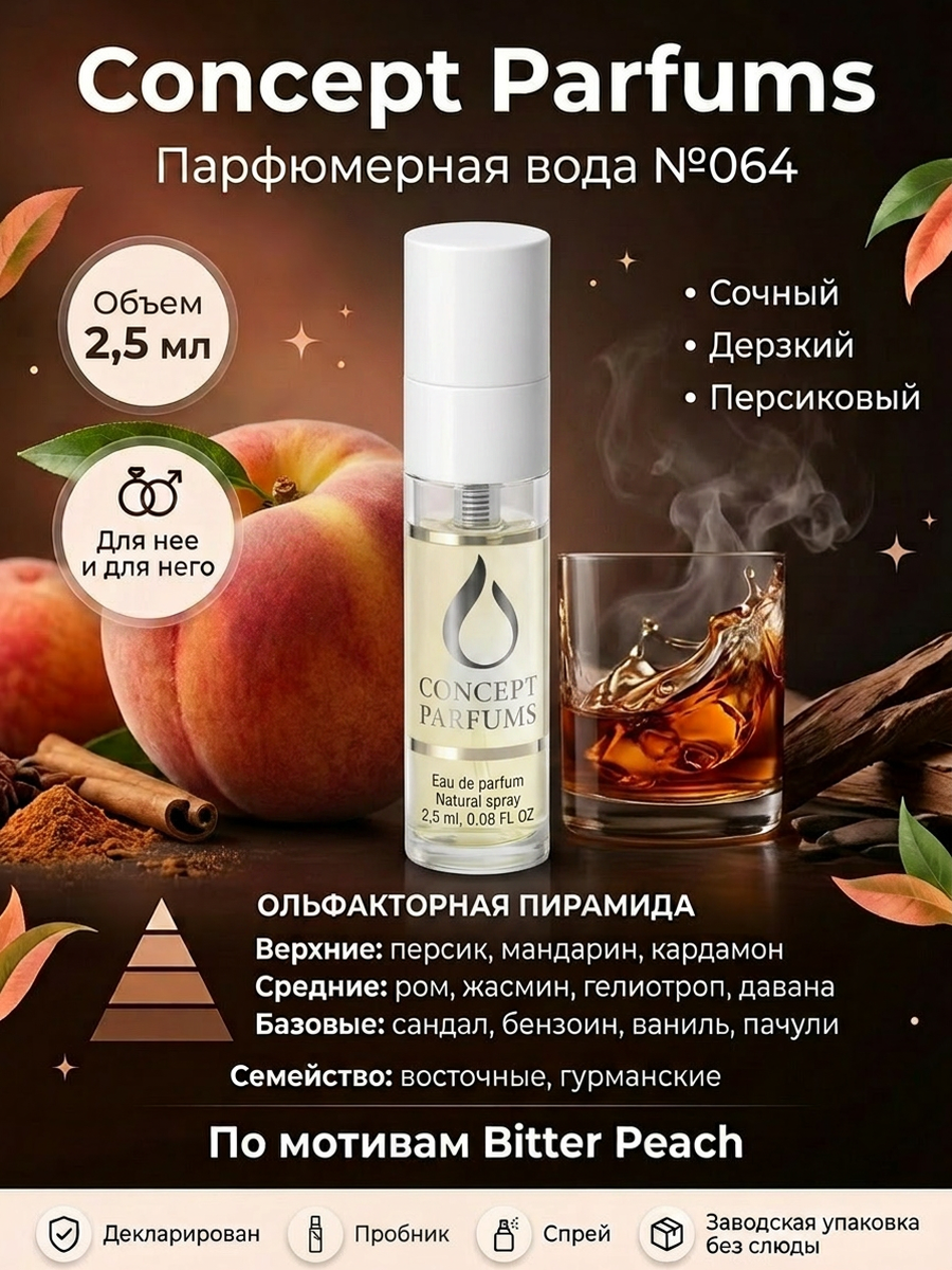 Concept Parfums 064 Парфюмерная вода Унисекс Пробник 2,5мл