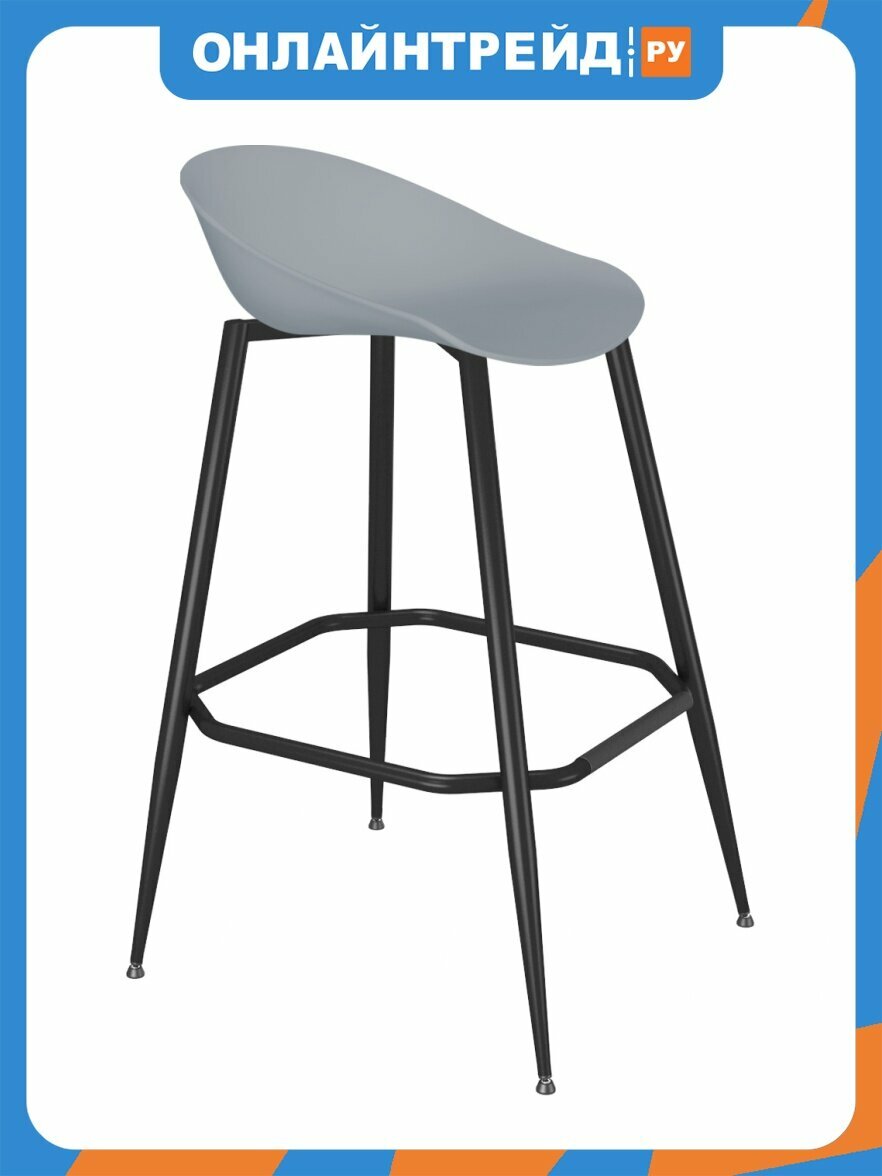 Стул барный Sheffilton SHT ST19/S148 серый RAL7040/черный муар