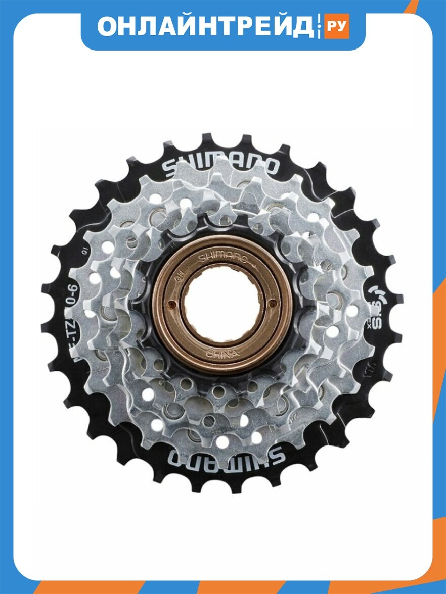 Трещотка Shimano , TZ510, 6 скоростей, 14-28, с защитой, без упаковки, AMFTZ5106428CP